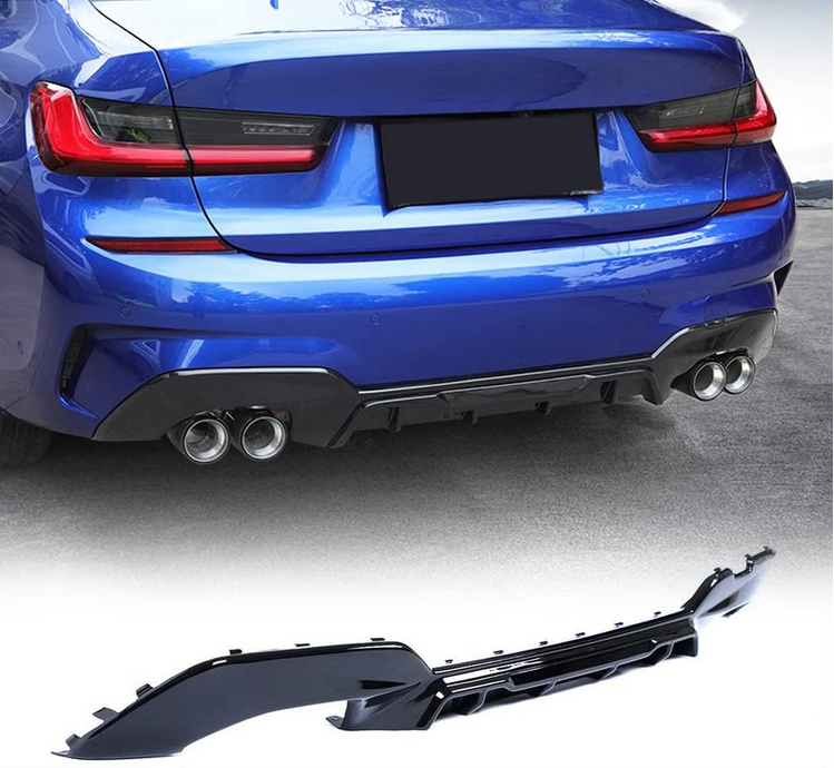 BMW 3 Series G20 330i M Sport Carbon Fiber/FRP Rear Bumper Diffuser Lip