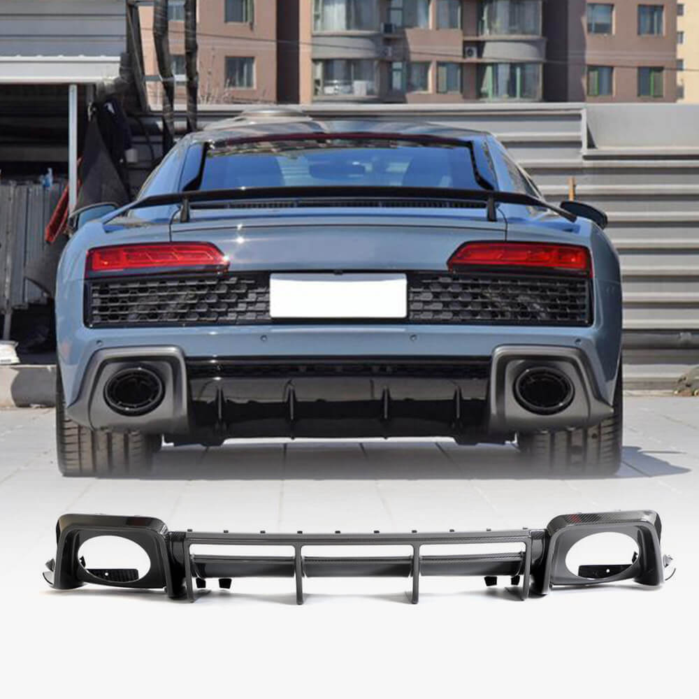 Audi R8 V10 Dry Carbon Fiber Rear Bumper Diffuser Lip | Exterior Mods