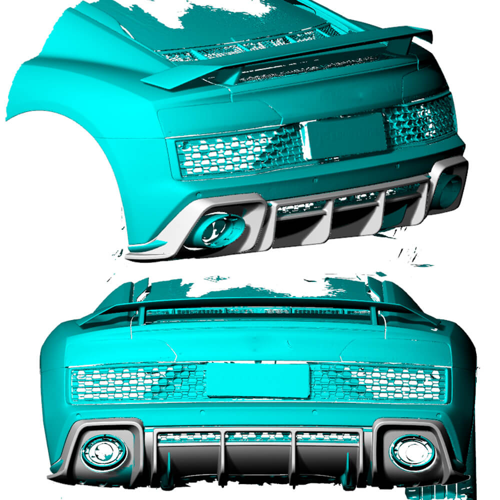 Audi R8 V10 Dry Carbon Fiber Rear Bumper Diffuser Lip | Exterior Mods ...