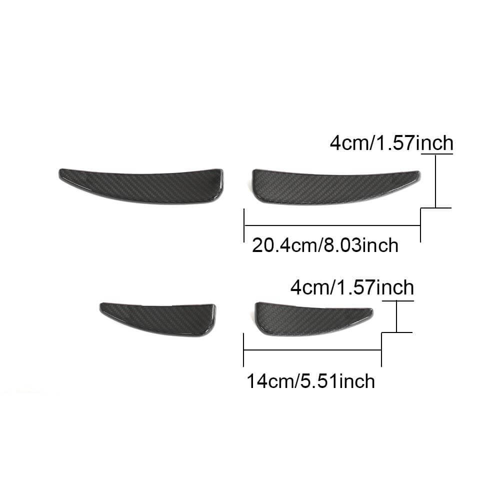 Audi R8 V10 Dry Carbon Fiber Front Bumper Air Vent Fins | Retrofit, Custom