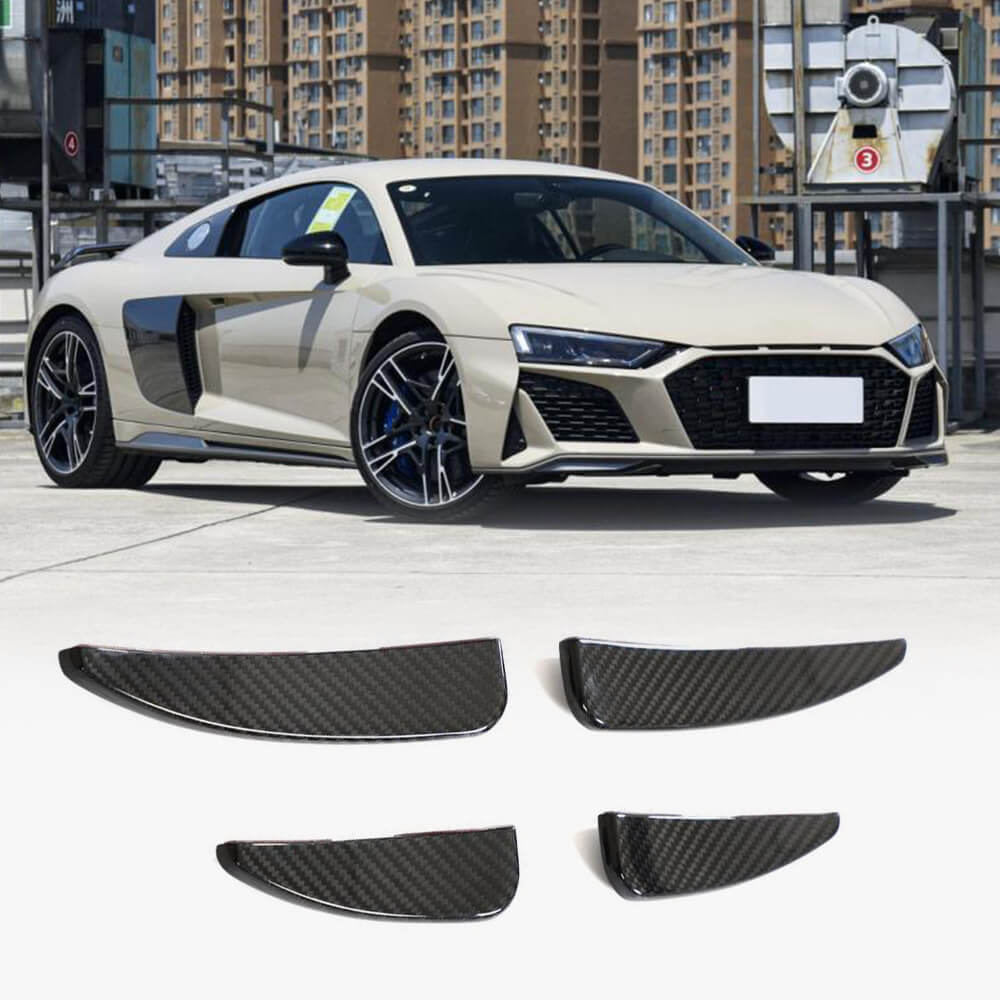 Audi R8 V10 Dry Carbon Fiber Front Bumper Air Vent Fins | Retrofit, Custom