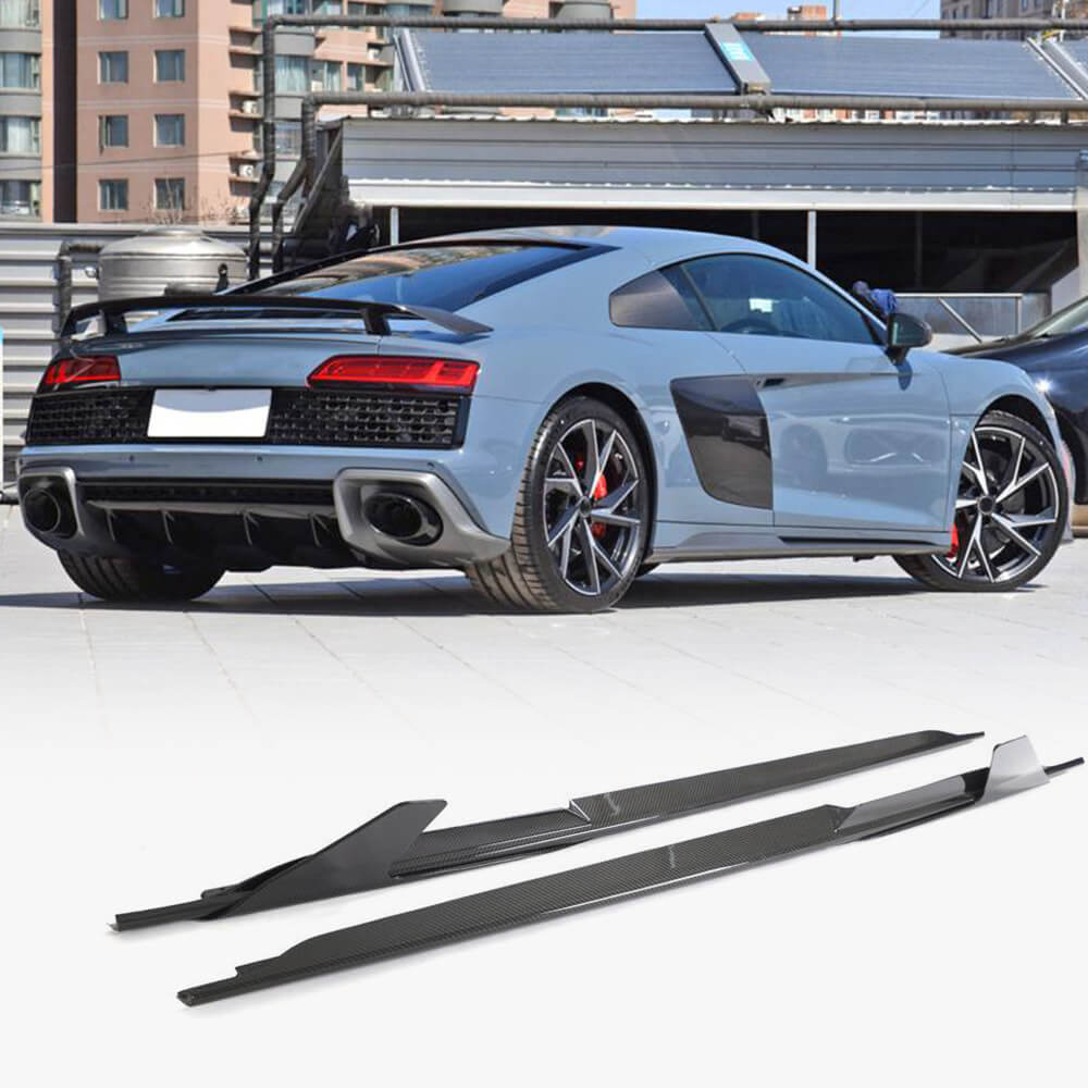Audi R8 V10 Dry Carbon Fiber Side Skirts Extension | Exterior Mods