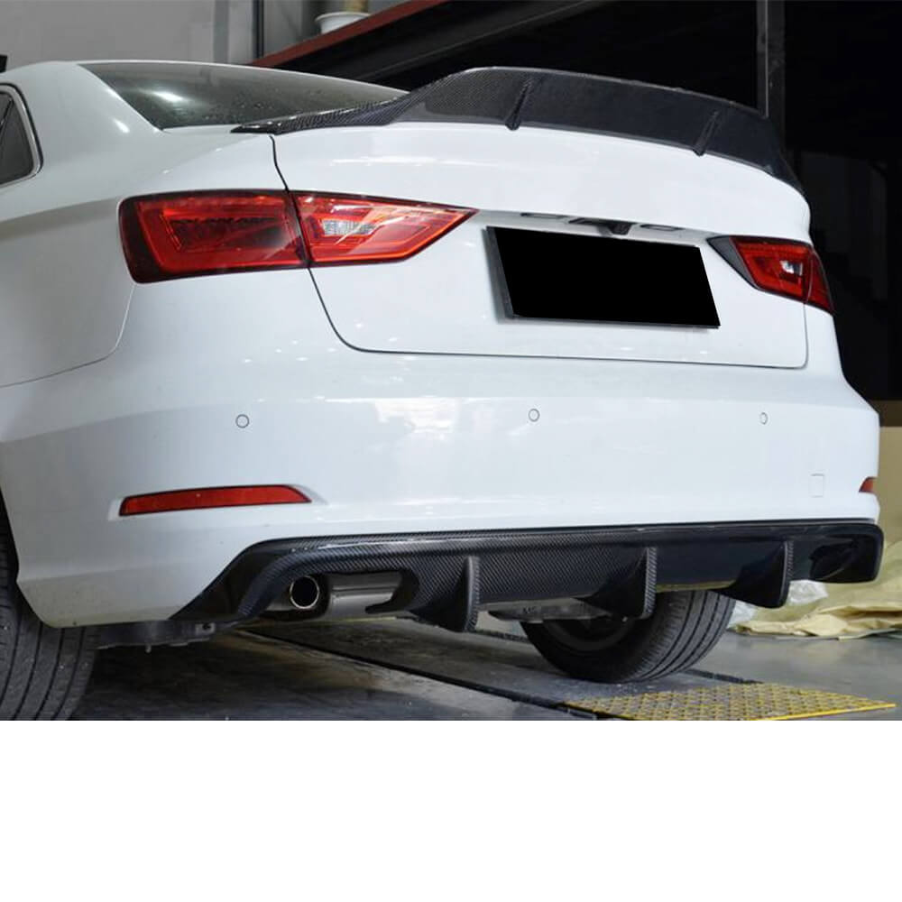 Audi A3 8V Carbon Fiber Rear Bumper Diffuser Lip | Exterior Accessories