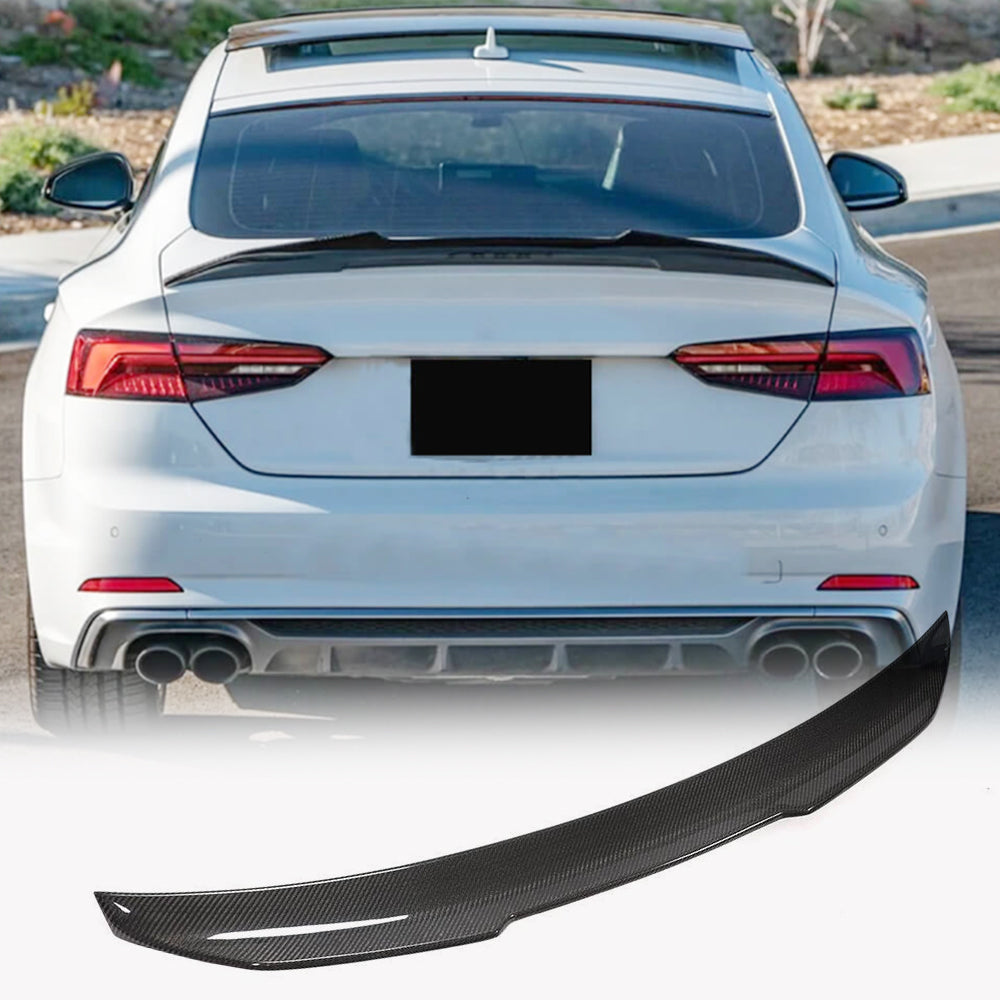 Audi A5 B9 S5 2017-2024 Carbon Fiber Rear Spoiler Trunk Wing Lip | R Style