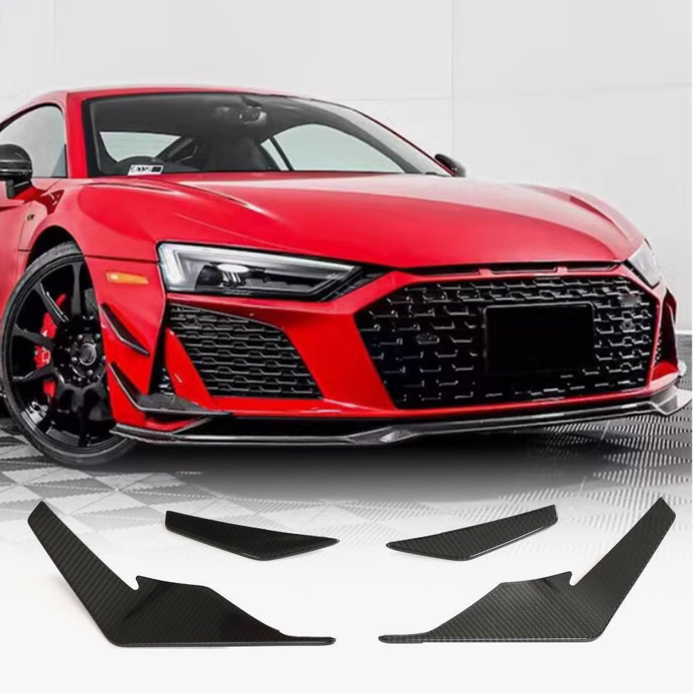 Audi R8 V10 Dry Carbon Fiber Front Bumper Air Vent Fins | Retrofit ...