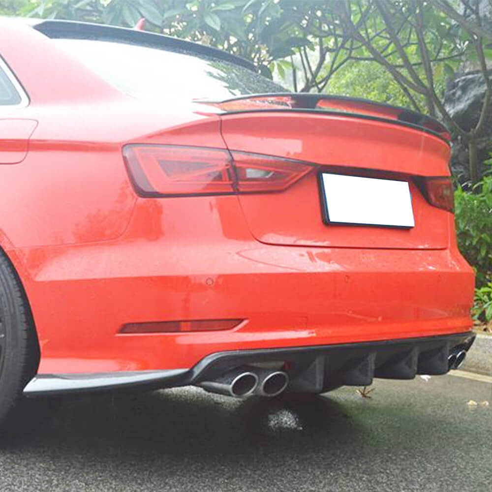 Audi S3 A3 Sline 8V Carbon Fiber Rear Bumper Diffuser | Exterior Mods