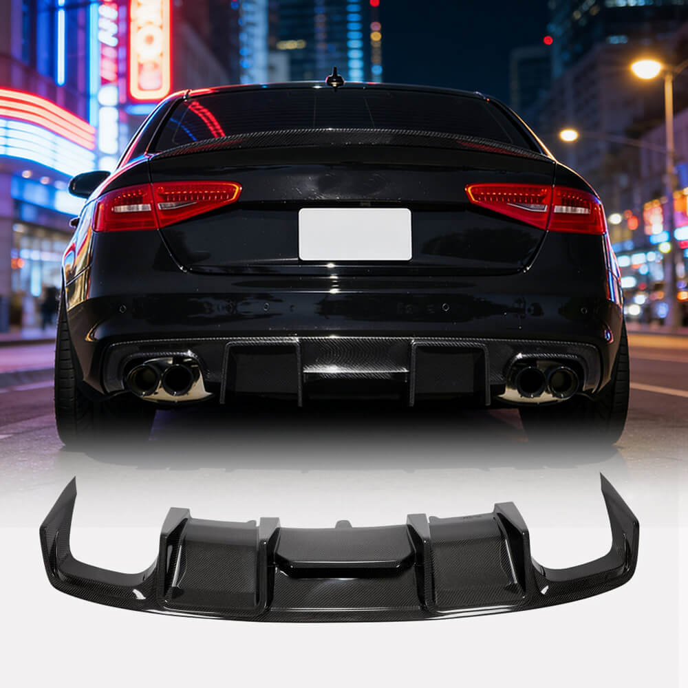 Audi S4 B8.5 Carbon Fiber Rear Bumper Diffuser Lip