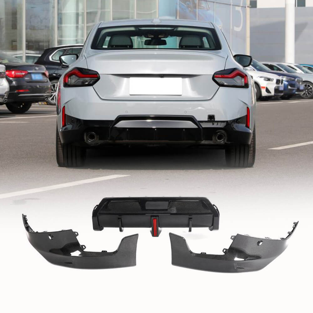 BMW G42 220i 230i M Sport M240i Carbon Fiber Rear Bumper Diffuser