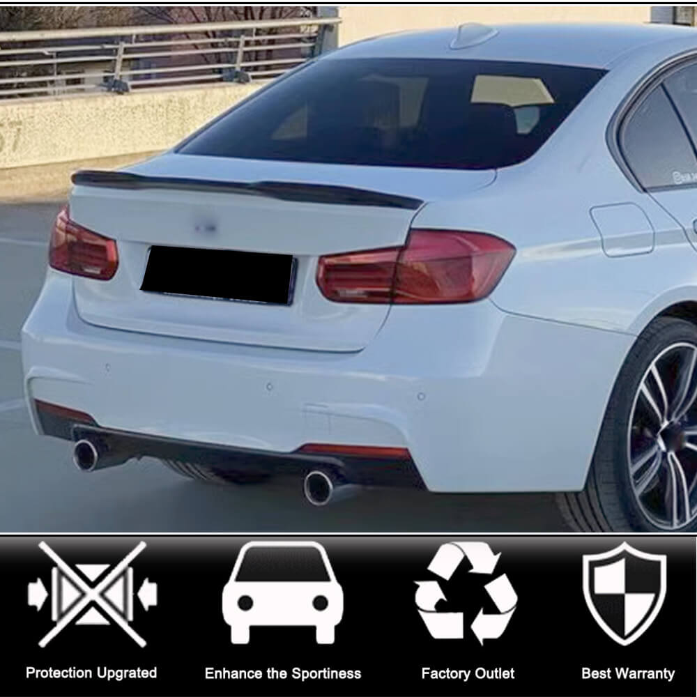 BMW 3 Series F30 F35 F80 M3 Sedan 4-Door 2012-2019 Rear Trunk Spoiler ...