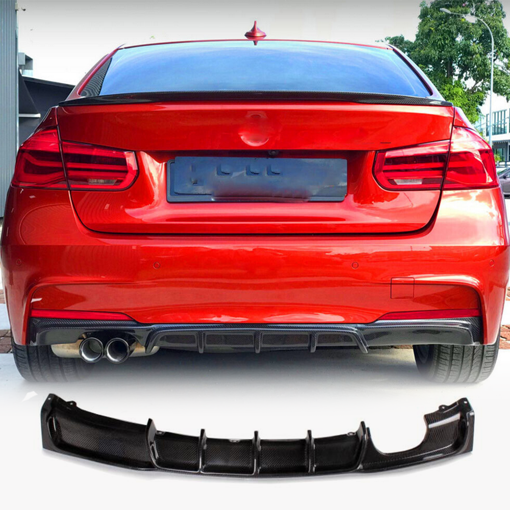 BMW F30 340i M Sport Carbon Fiber Rear Bumper Diffuser | Exterior Mods – Ahacarbon