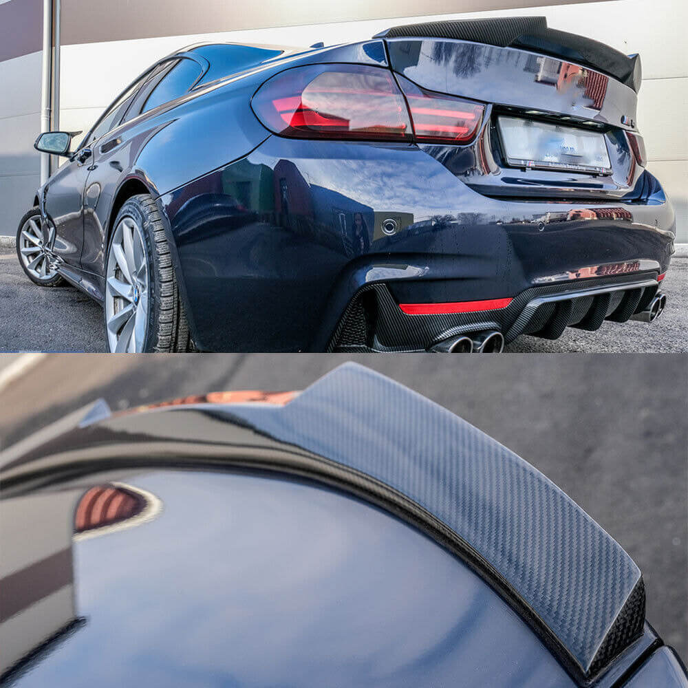 BMW 4 Series F32 428i 440i Dry Carbon Fiber Rear Spoiler & Trunk Wing ...
