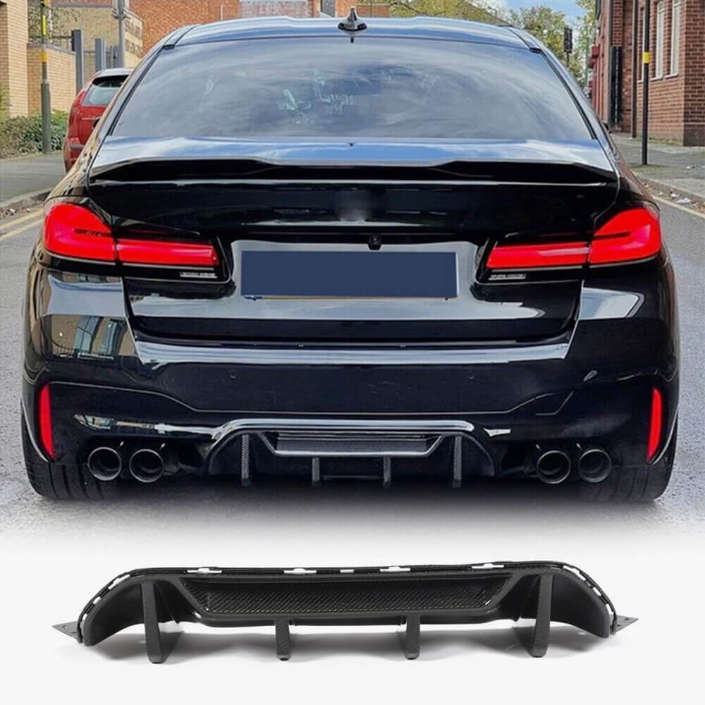 BMW F90 M5 Pre-LCI Carbon Fiber Rear Bumper Diffuser | Exterior Mods ...