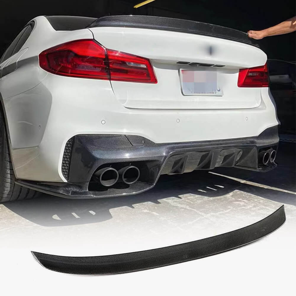 BMW G30 540i 550i F90 M5 Carbon Fiber/FRP Trunk Spoiler & Rear Wing Lip ...