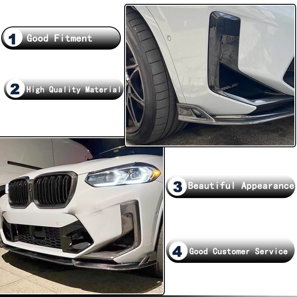 BMW X3M F97 X4M F98 Carbon Fiber Front Lip Spoiler | Exterior Mods