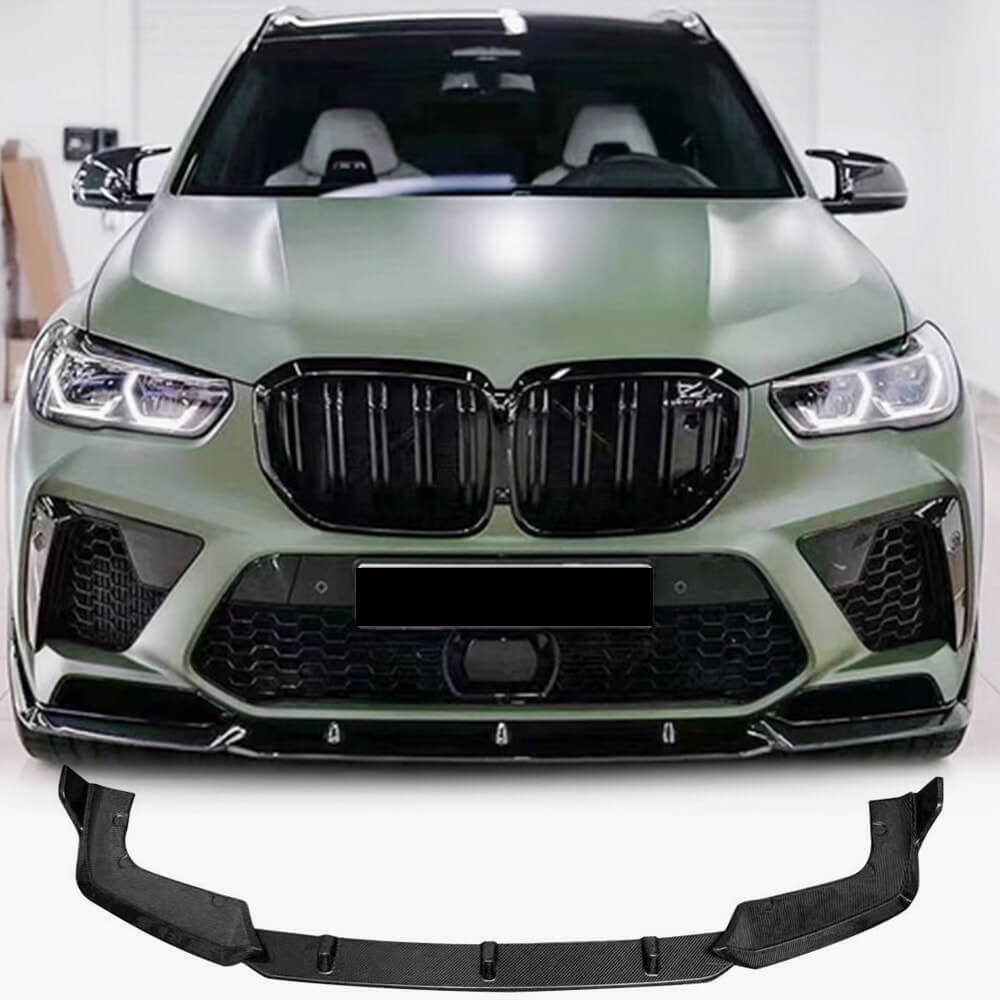 BMW X5M F95 Carbon Fiber Front Bumper Spoiler Lip|Ahacarbon