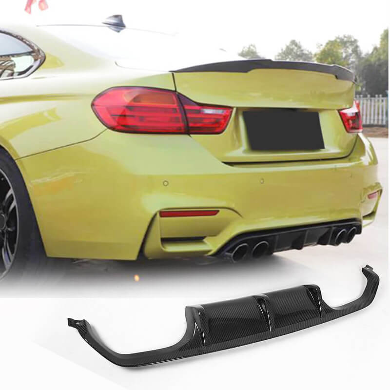 BMW F80 M3 F82 F83 M4 Carbon Fiber Rear Diffuser Lip | Exterior Mods ...
