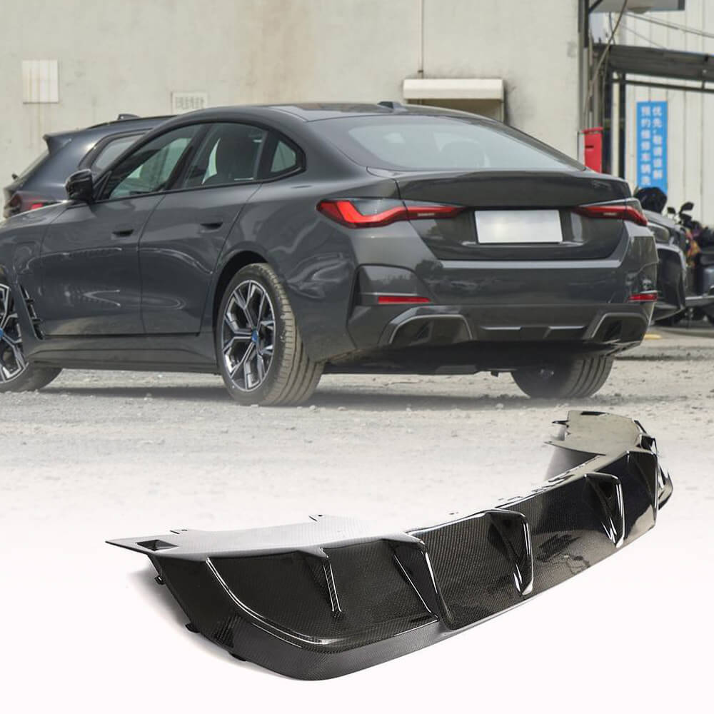 BMW i4 M50 M Sport Carbon Fiber Rear Bumper Diffuser | Exterior Mods