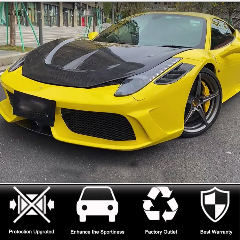 Ferrari 458 Italia Spider Carbon Fiber Engine Bonnet Hood Cover ...