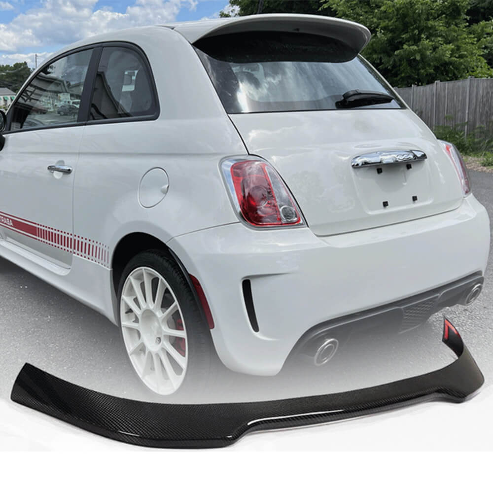 Fiat 500 Abarth 595 Real Carbon Fiber Rear Roof Spoiler & Window Wing Lip