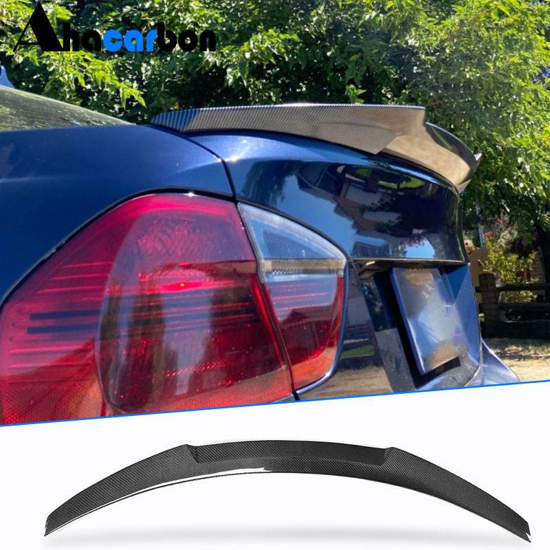 BMW 3 Series E90 M3 325i 328i Carbon Fiber Rear Trunk Spoiler Wing Lip