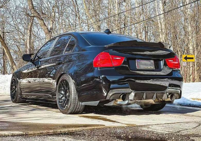 BMW 3 Series E90 M Sport 2005-2012 Rear Bumper Diffuser Carbon Fiber ...