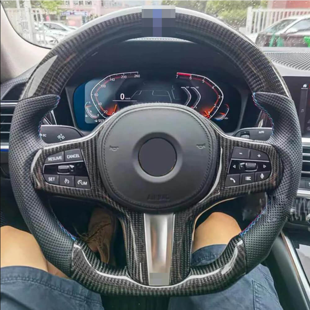 BMW G80 M3 G82 M4 Carbon Fiber Steering wheel Covers Interior ...