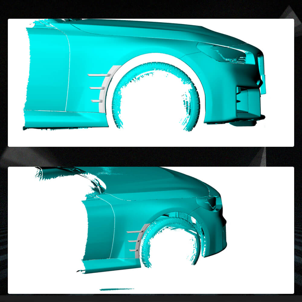 BMW G87 M2 Carbon Fiber Side Fender Vents Splitters | Aerodynamic Mods