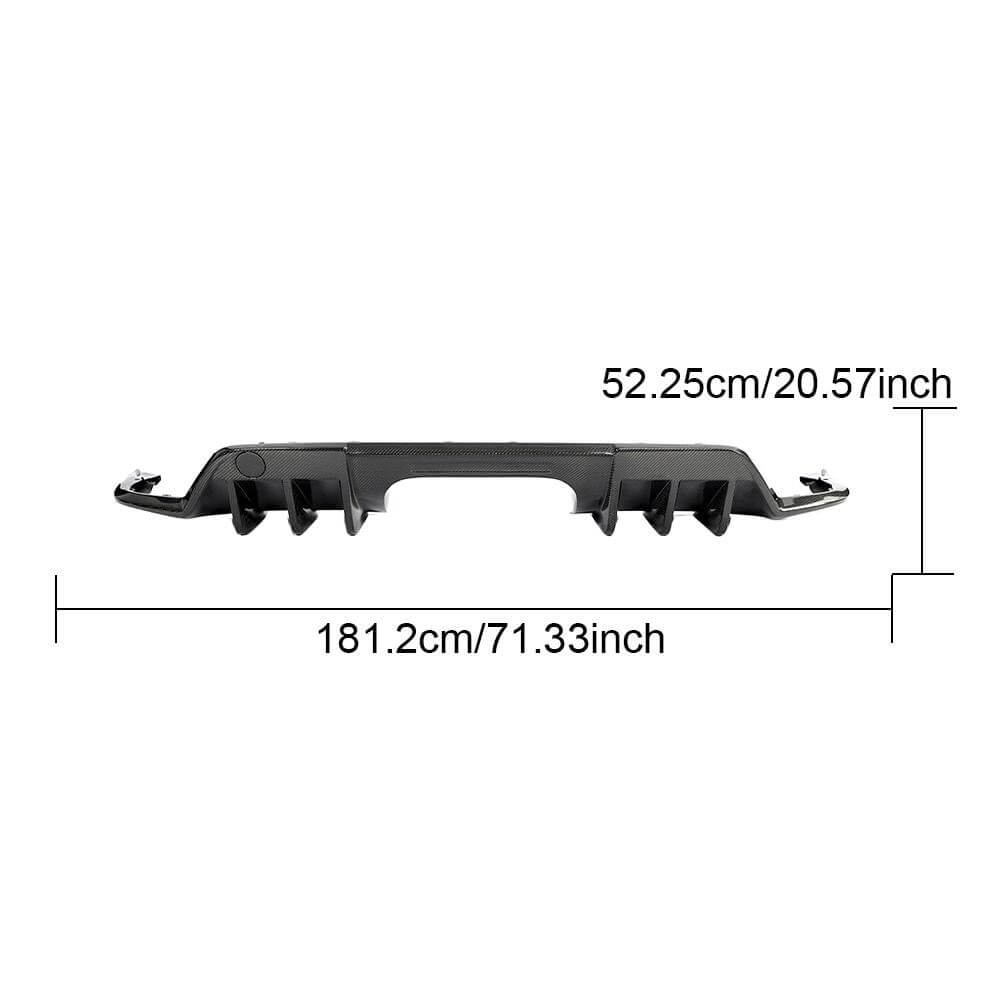 Honda Civic Type R Hatchback 4-Door 2023+ Rear Bumper Diffuser Carbon ...