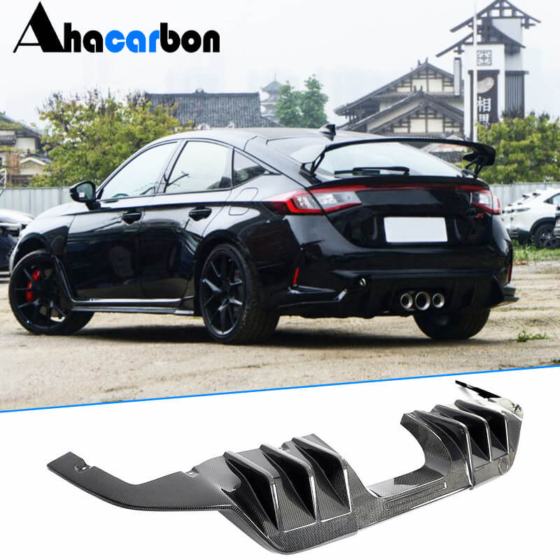 Honda Civic Type R Hatchback 4-Door 2023+ Rear Bumper Diffuser Carbon ...