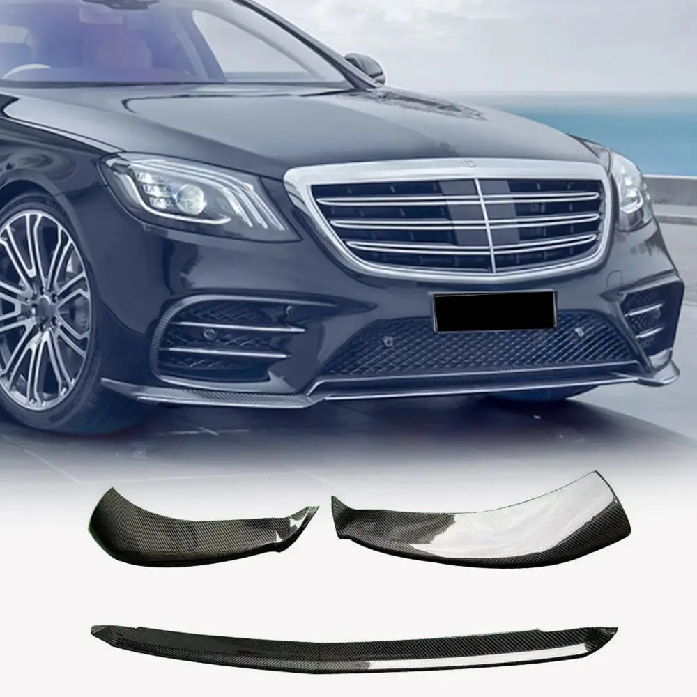 Mercedes Benz W222 S450 Sport Carbon Fiber Front Lip Spoiler With ...
