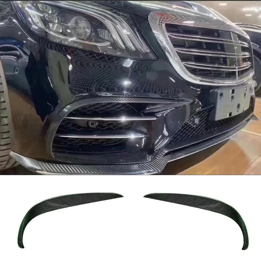 Mercedes Benz W222 S450 Sport Carbon Fiber Front Bumper Splitter Air ...