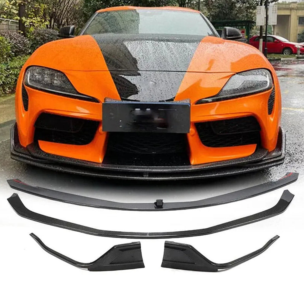 Toyota GR Supra J29 A90 Carbon Fiber Front Bumper Lip Spoiler Splitter
