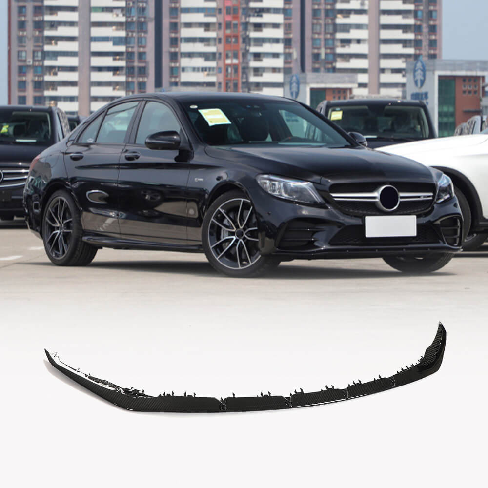 Mercedes Benz W205 C205 C43 AMG Dry Carbon Fiber Front Lip Spoiler
