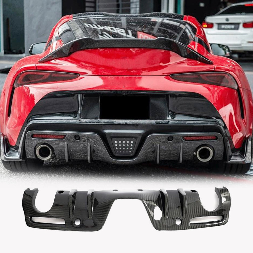 Toyota GR Supra A90 A91 Carbon Fiber Rear Bumper Diffuser Valance Lip