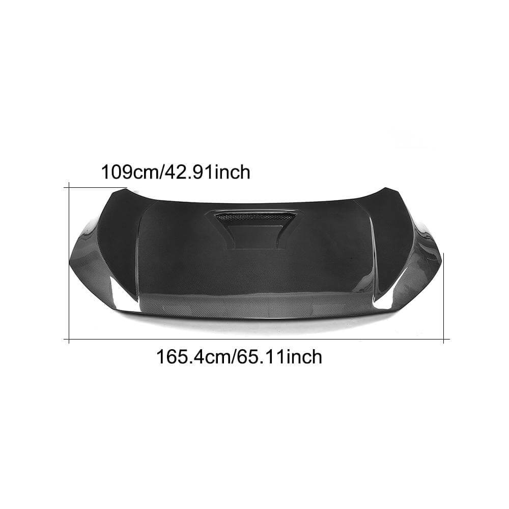 Honda Civic 10th Sedan 2016 2017 Front Engine Bonnet Cover Carbon Fibe