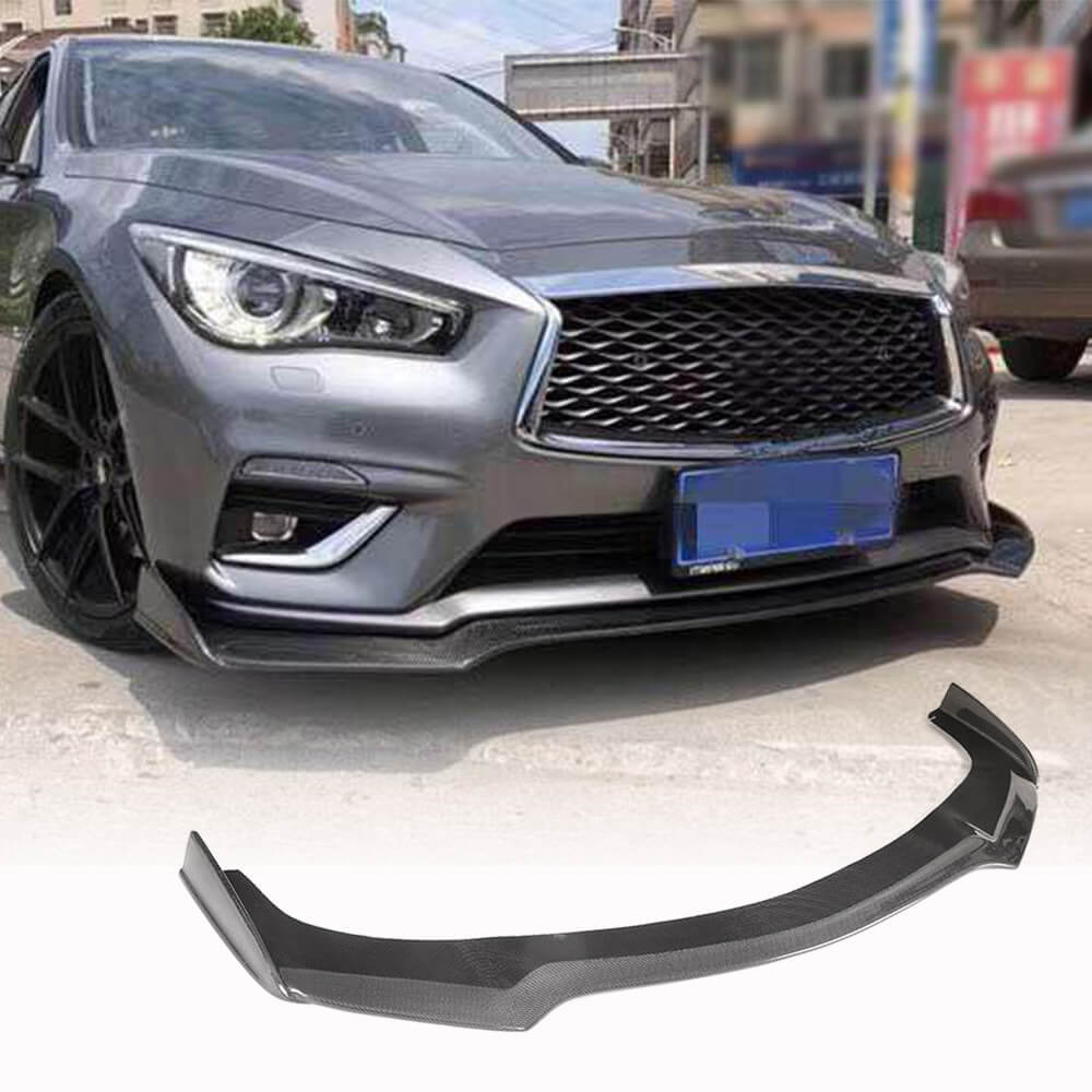 Infiniti Q50 Carbon Fiber Front Bumper Lip Spoiler | Exterior Mods