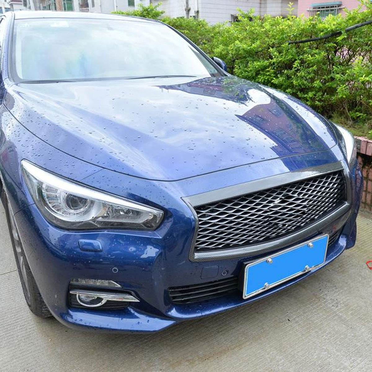 Infiniti Q50 Carbon Fiber Front Grill Frame Cover Trim