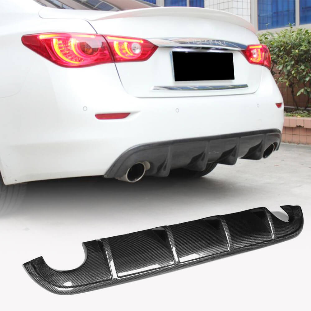Infiniti Q50 2014-2017 Rear Bumper Diffuser Carbon Fiber/FRP | Ahacarbon