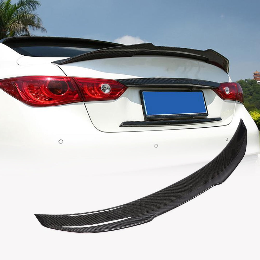 Infiniti Q50 Q50S Real Carbon Fiber Rear Trunk Spoiler