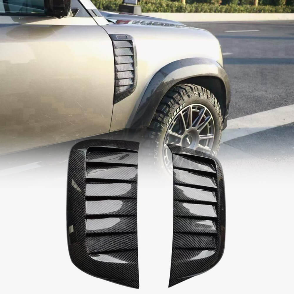 Land Rover Defender 90/110/130 Carbon Fiber Side Fender Vent Trim Air ...