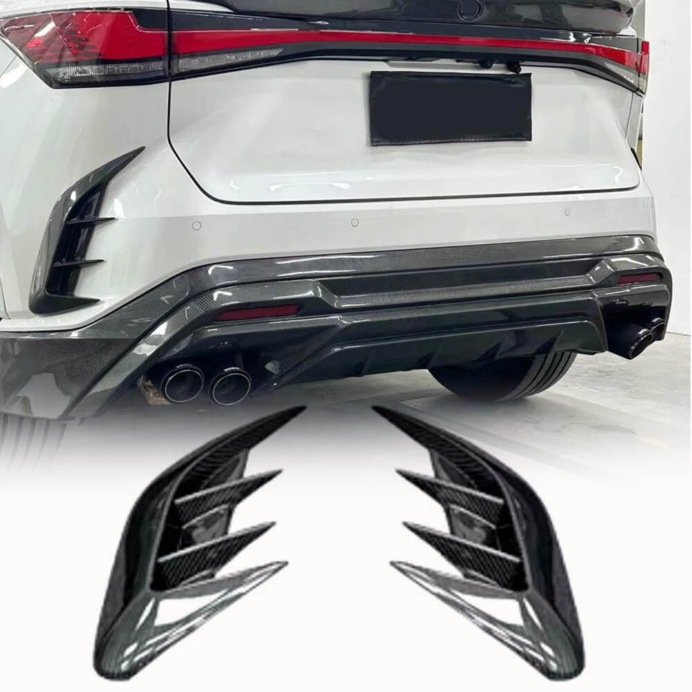 Lexus RX350 Carbon Fiber Rear Bumper Canard Splitter Flaps