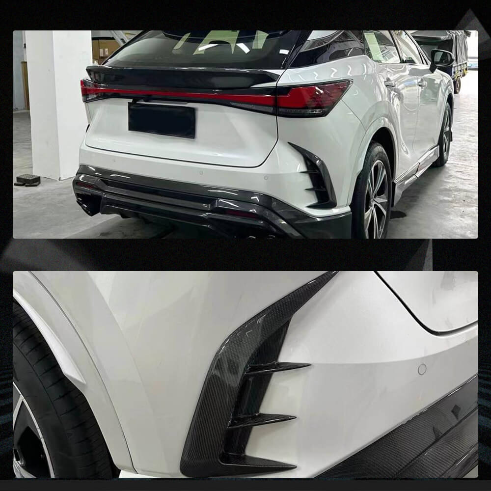 Lexus RX350 Carbon Fiber Rear Bumper Canard Splitter Flaps