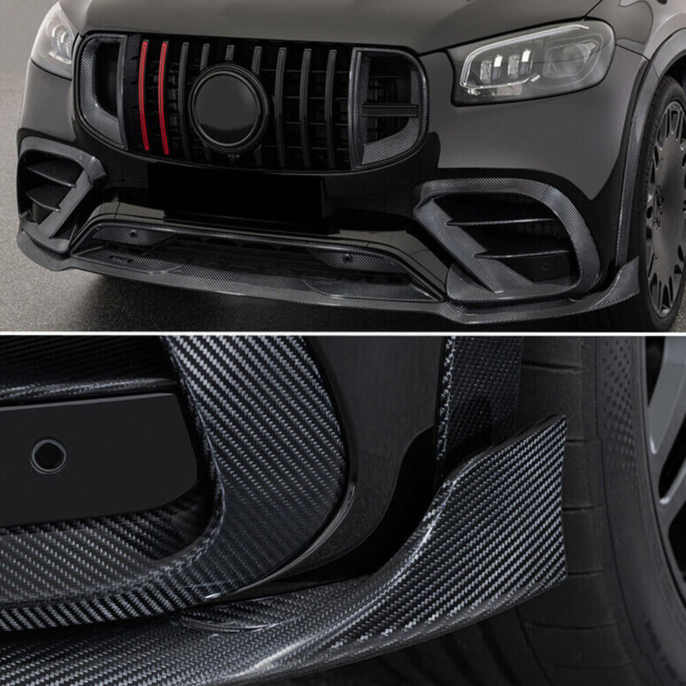 Mercedes Benz GLE63 AMG Carbon Fiber Front Bumper Lip Spoiler