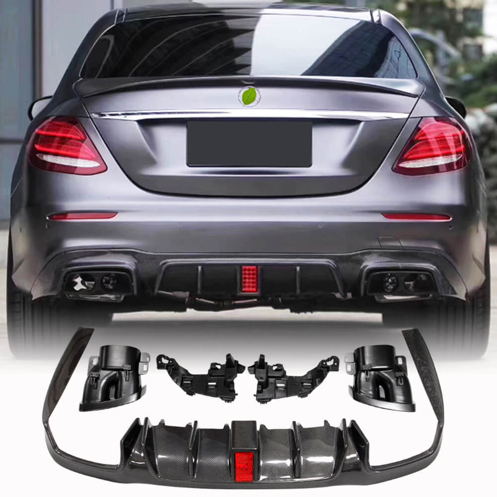 Mercedes Benz W213 E43 E53 E63 Carbon Fiber Rear Bumper Diffuser Lip