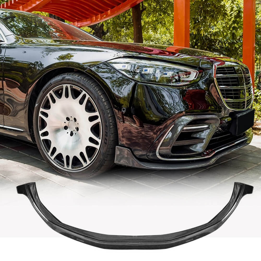 Mercedes Benz W223 S450 S500 S580 Carbon Fiber Front Lip Spoiler ...
