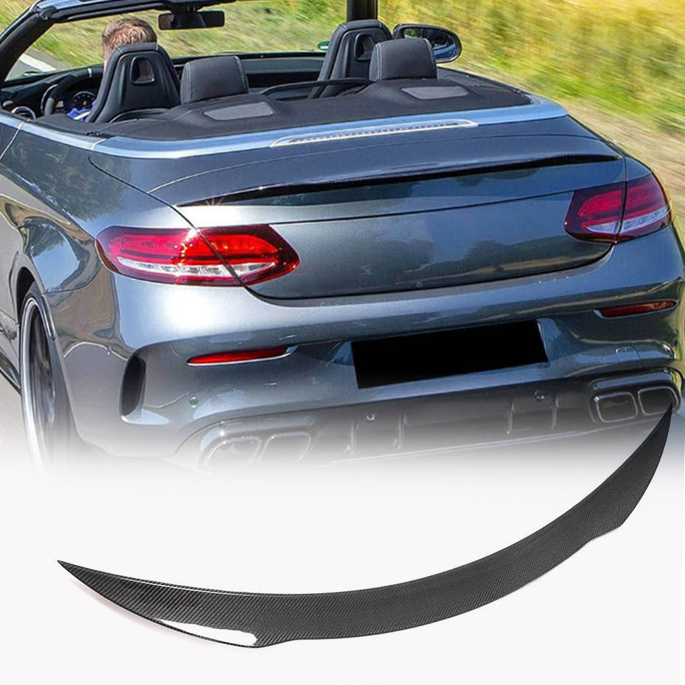 Mercedes Benz W205 A205 Carbon Fiber Rear Trunk Spoiler | Exterior Mods