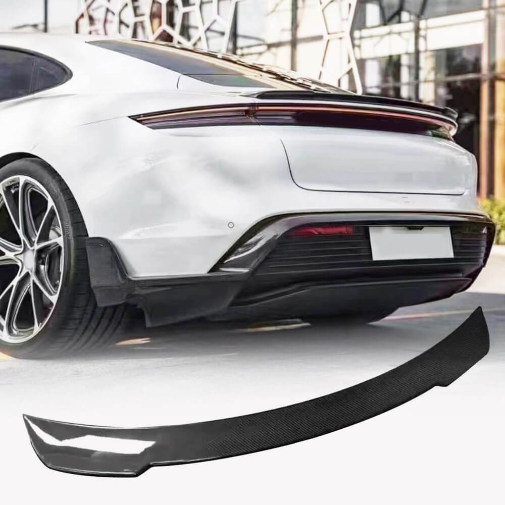 Porsche Taycan turbo S Carbon Fiber Rear Trunk Spoiler | Rear, Wing & Lip