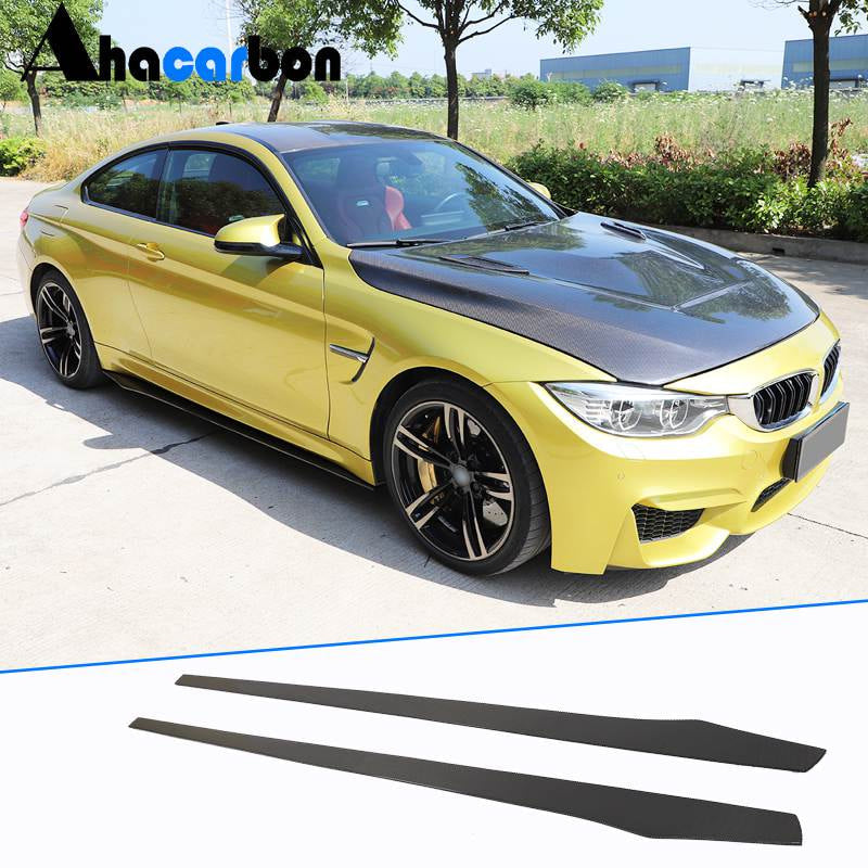 Universal Sedan Car Auto Side Skirts Carbon Fiber/FRP | Ahacarbon