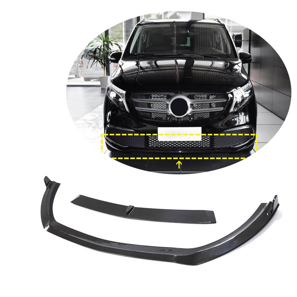 Mercedes Benz W447 Dry Carbon Front Bumper Lip | Custom Benz Bodykit ...