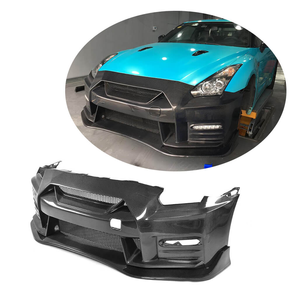 Nissan GTR R35 Carbon Fiber Front Bumper Lip | Custom Nissan Body Kit